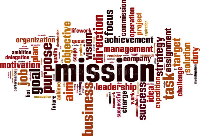 Mission Word Creative Graphic Design Modern Business Concept Over ...