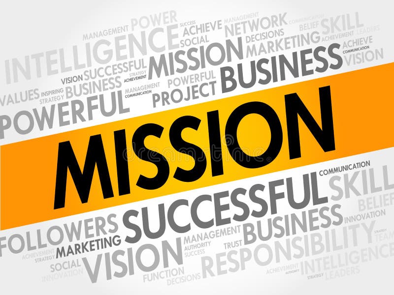 Mission word cloud collage stock illustration. Illustration of ...