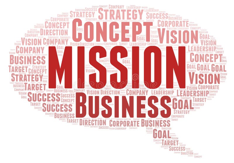 Vision Mission word cloud stock illustration. Illustration of success ...