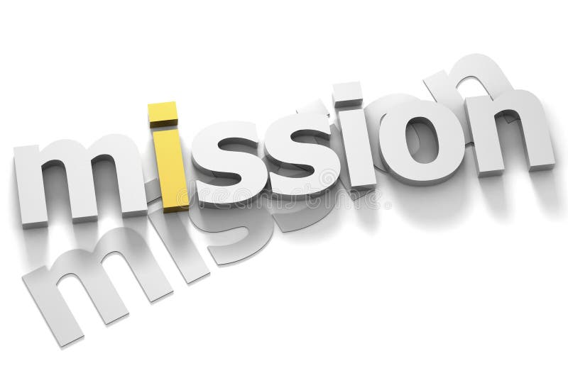 Mission Word Isolated on White Background Stock Photo - Image of ...