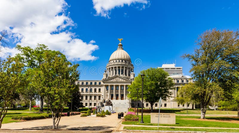 The Mississippi Capitol Building in Jackson, MS Stock Photo - Image of ...