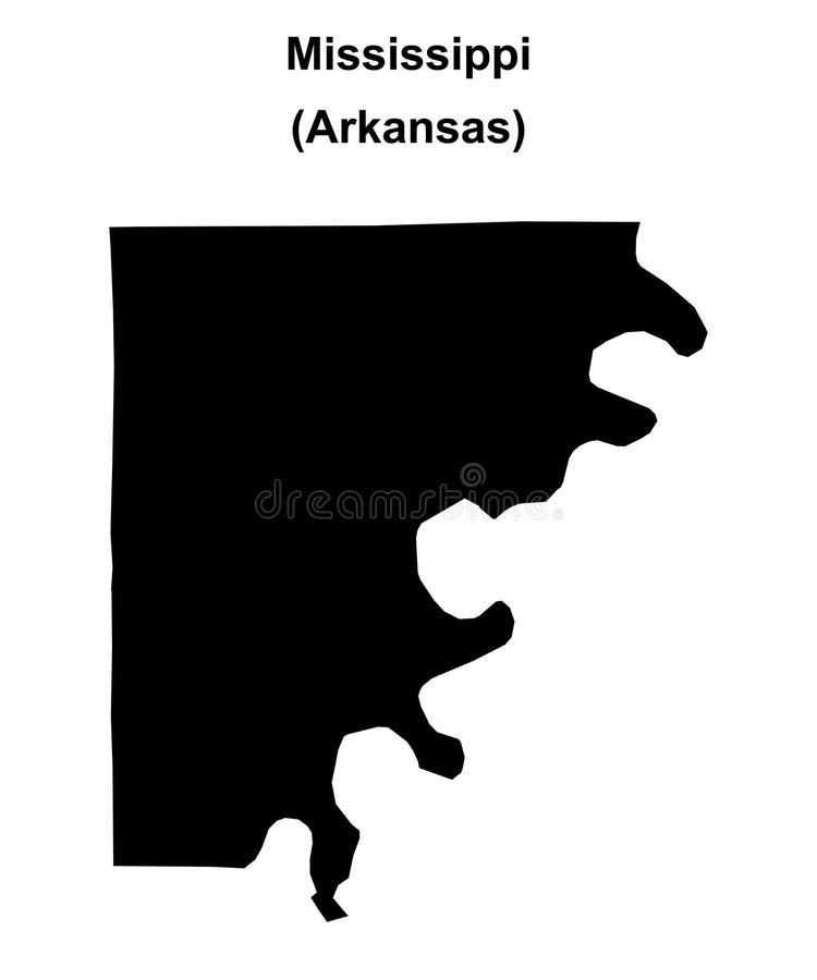 Mississippi outline map stock vector. Illustration of counties - 357882873