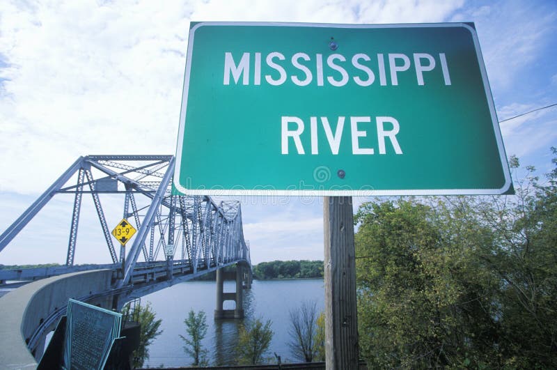 Mississippi River sign stock image. Image of states, text - 26280675