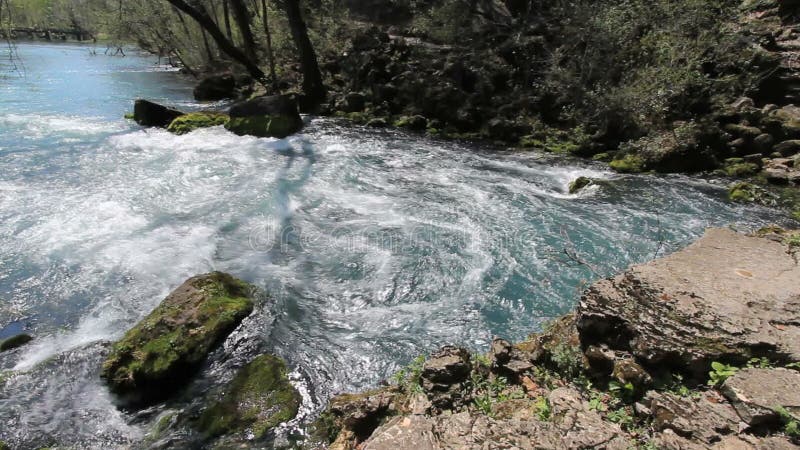 Missouri Bubbling Forth into the Current River at Big Spring Stock ...