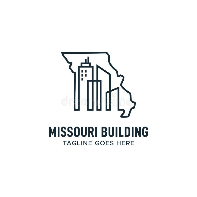 Missouri Building Construction Logo Design. Stock Vector - Illustration ...