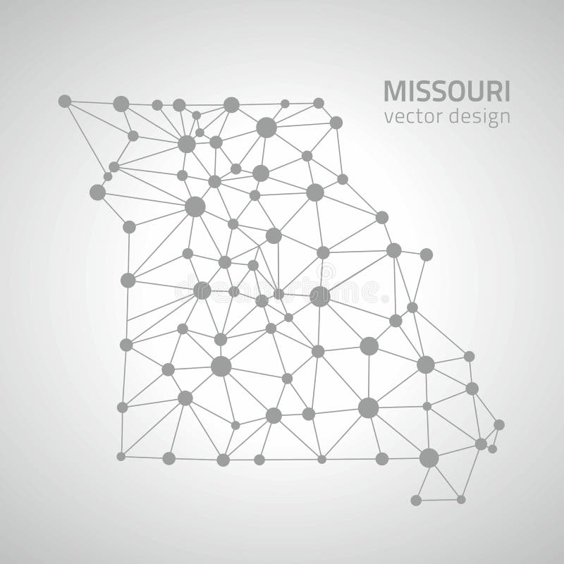 Missouri Black and Dark Triangle Trendy Vector Contour Map Stock Vector ...