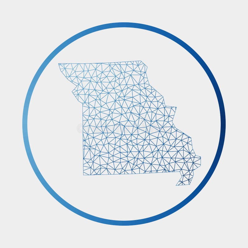 Missouri Map Icon Vector Trendy Stock Vector - Illustration of area ...