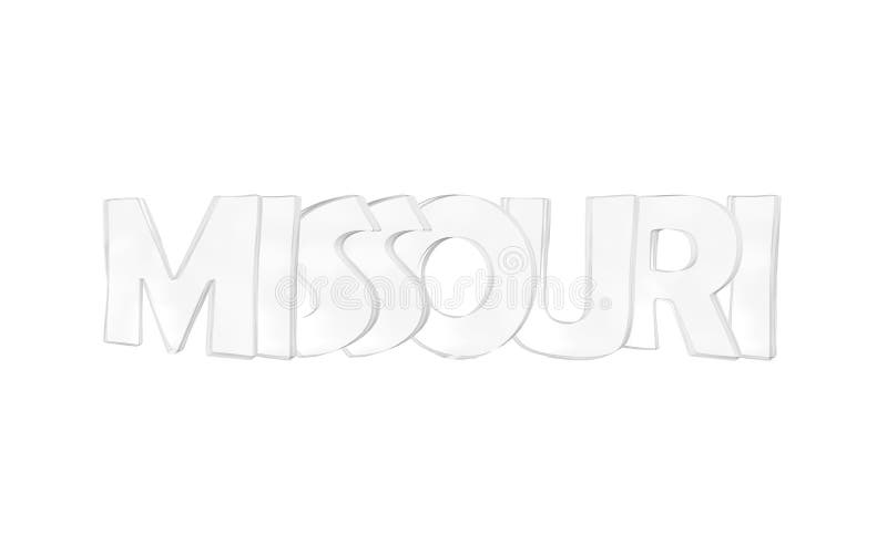 Missouri. Isolated USA State Names Stock Illustration - Illustration of ...