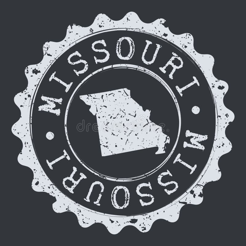 Missouri Map Seal. Silhouette Postal Passport Stamp. Round Vector Icon ...