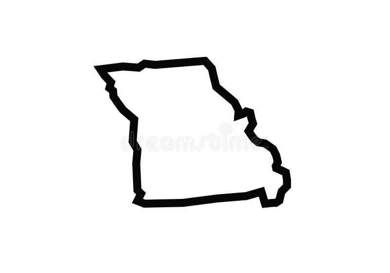 Missouri (USA) outline map stock illustration. Illustration of abstract ...