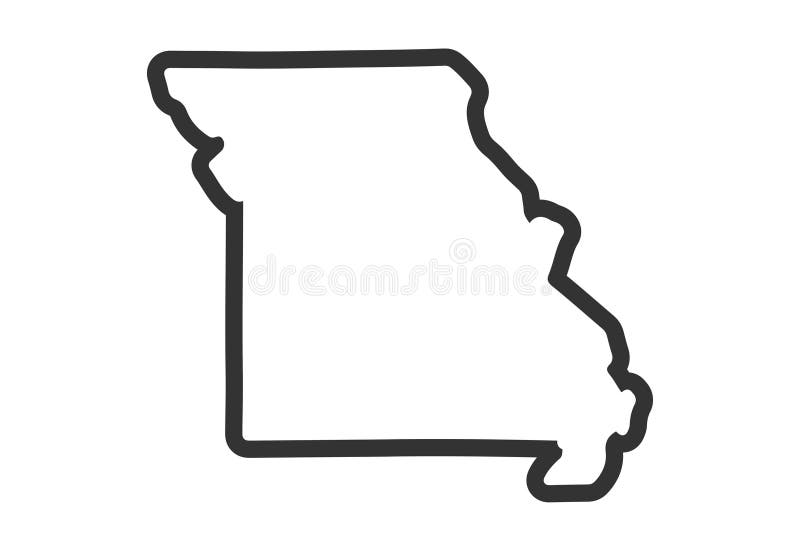 Missouri Outline Symbol. US State Map. Vector Illustration Stock Vector ...