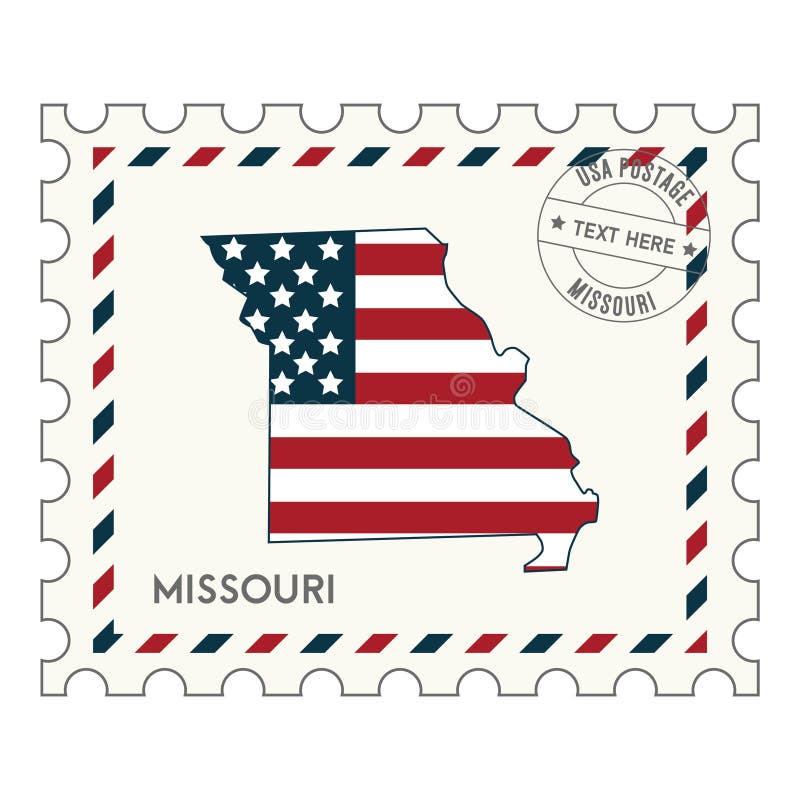 Missouri Postage Stamp. Vector Illustration Decorative Design Stock ...