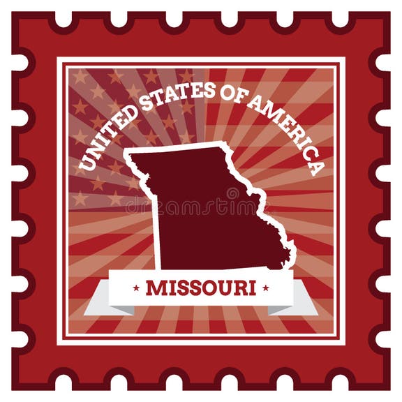 Missouri Postage Stamp. Vector Illustration Decorative Design Stock ...