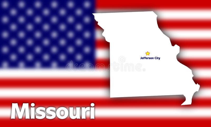 Missouri state contour stock illustration. Illustration of state - 3075603