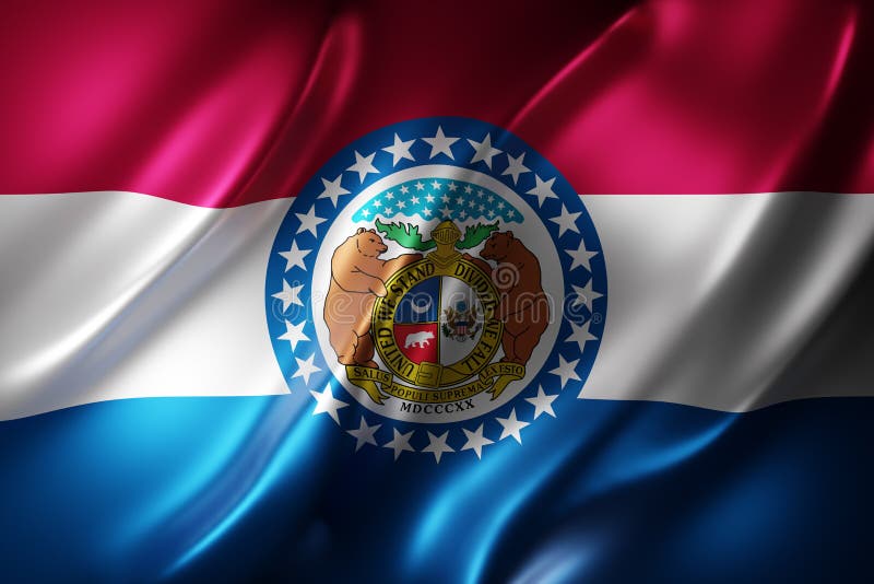 Missouri State flag stock illustration. Illustration of symbolic ...