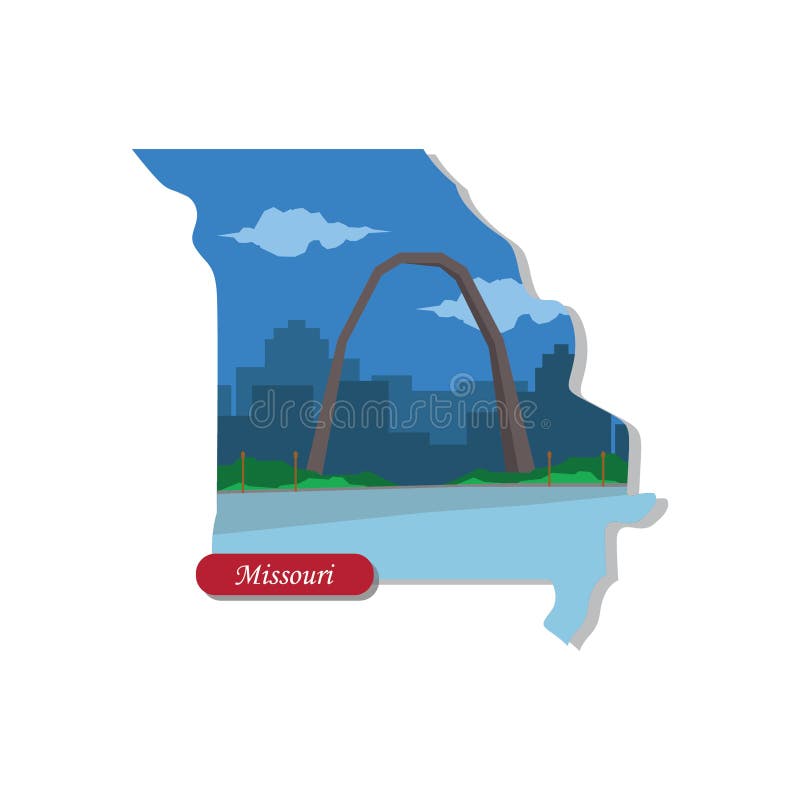 Missouri State Map. Vector Illustration Decorative Design Stock Vector ...