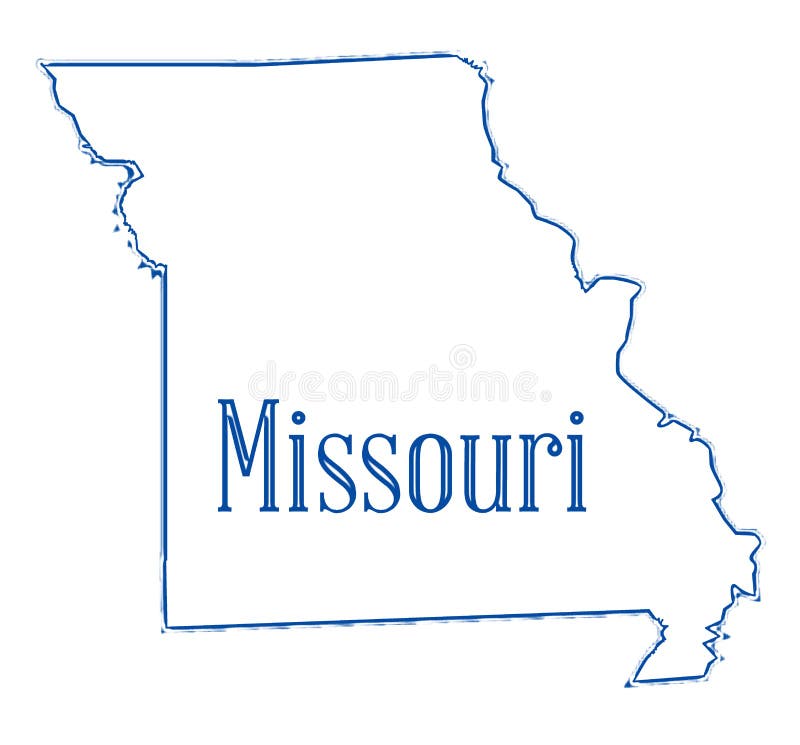 Missouri State Outline Map stock illustration. Illustration of artwork ...