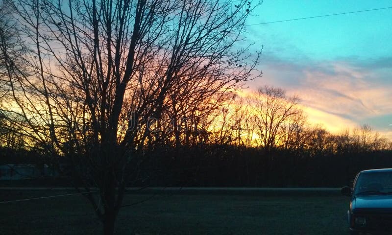 Missouri Sunset Over a Lake Stock Photo - Image of light, creation: 5377366