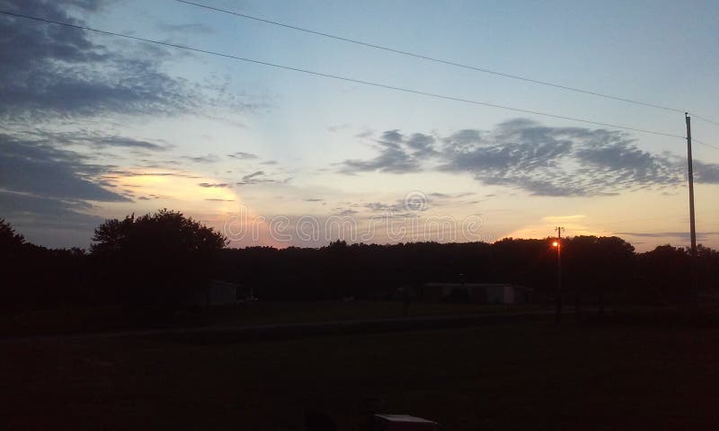 Missouri Sunset Over a Lake Stock Photo - Image of light, creation: 5377366