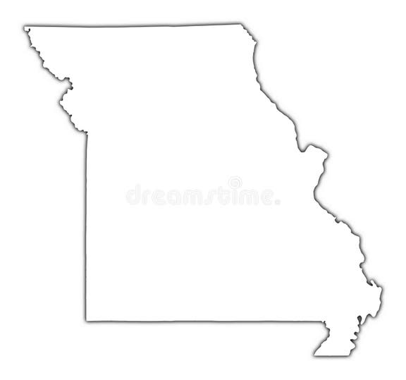 Missouri (USA) outline map stock illustration. Illustration of abstract ...