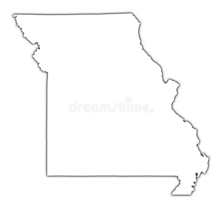Missouri (USA) outline map stock illustration. Illustration of abstract ...