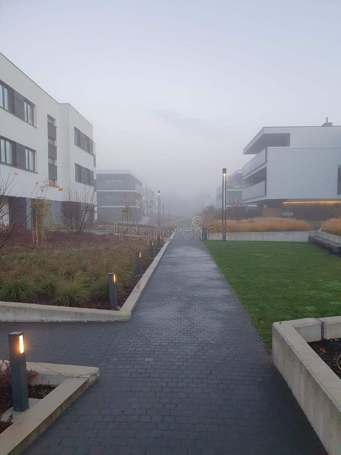 Mist city scenic of night stock image. Image of asian - 12380321