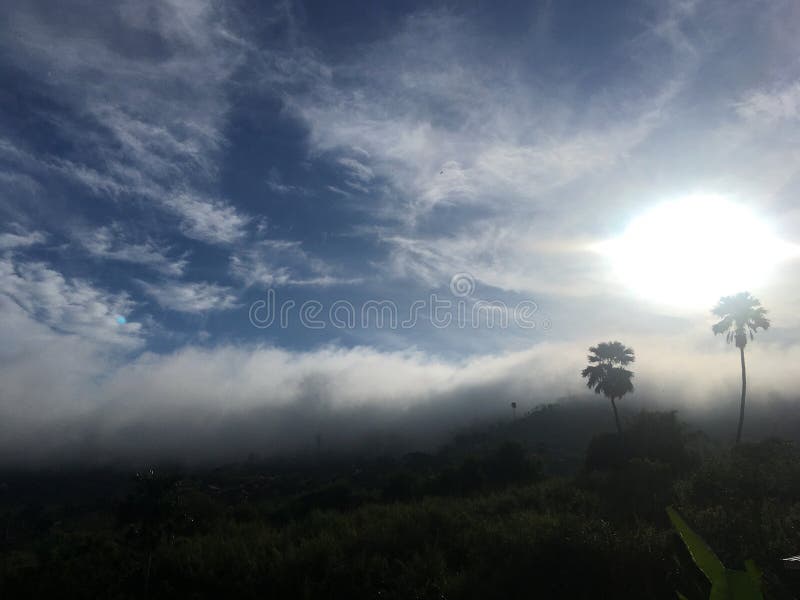 Mist with Cloud and Blue Sky Stock Image - Image of cloud, mist: 155273479