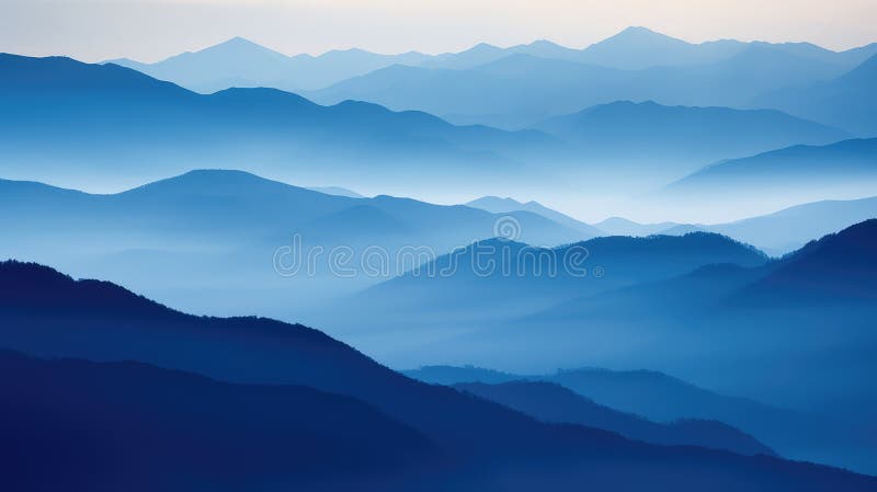 Mist deep blue gradient stock illustration. Illustration of ethereal ...