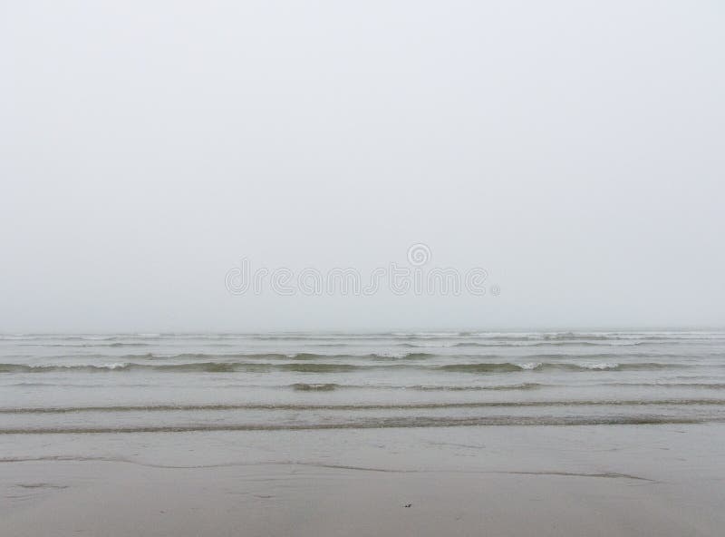 Mist and Fog on the Sea and the Beach Stock Photo - Image of beach ...