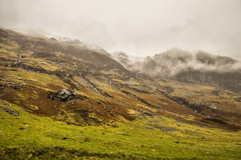 Mist in Glencoe stock image. Image of destination, exterior - 63350225