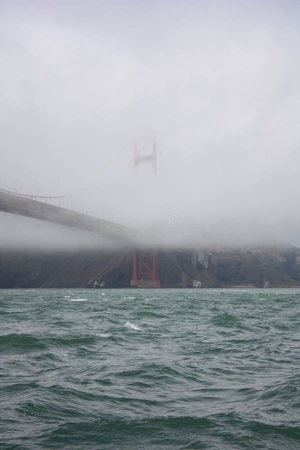 Mist in the Golden Gate Bridge Stock Image - Image of harmony, lively ...