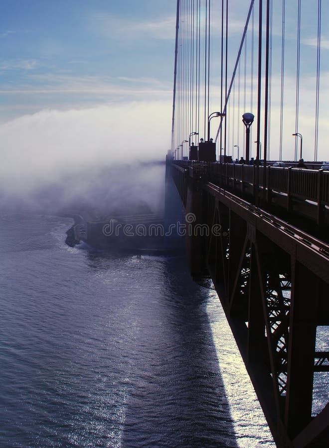 Mist on Golden Gate Bridge San Francisco Stock Photo - Image of ...