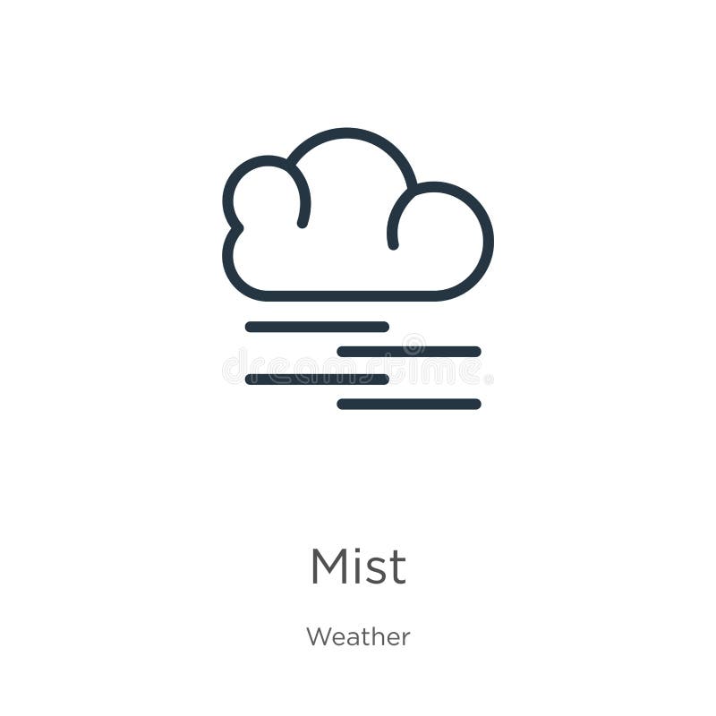 Mist Icon in Different Style Vector Illustration. Two Colored and Black ...