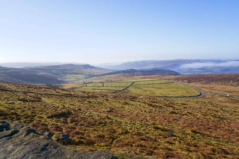 Down the Steep Slopes of Stanage Edge and Across the Fieldss and ...