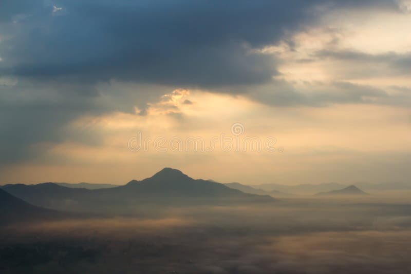 Mist over the mountains stock photo. Image of beautiful - 38595916