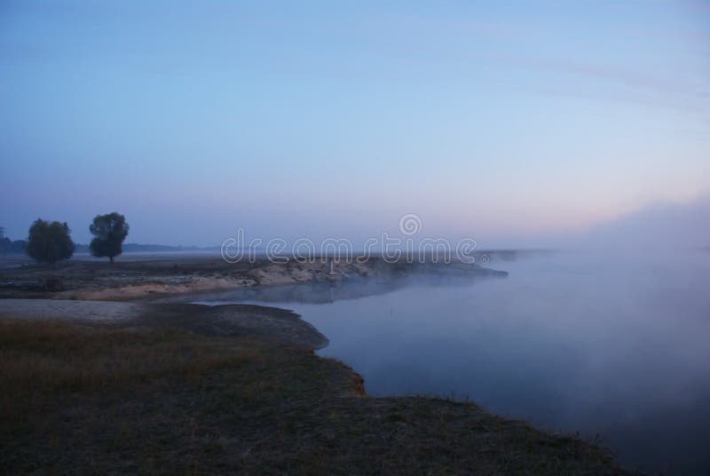 Mist over the river stock photo. Image of tree, mist - 11754716