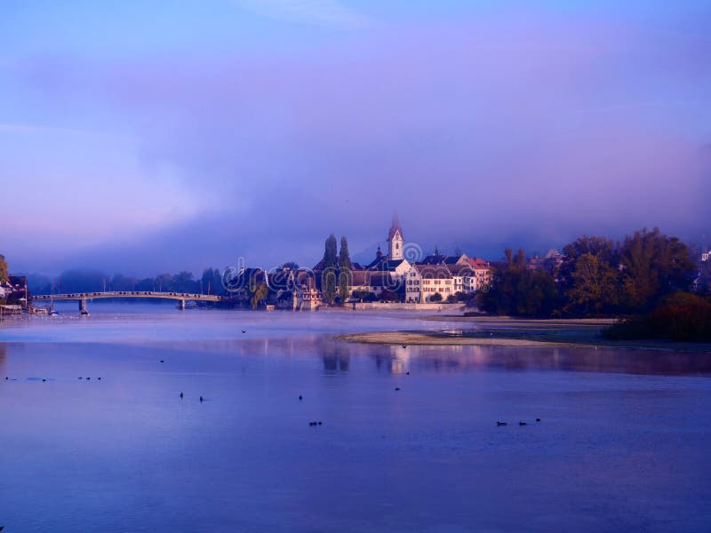 Mist over town stock image. Image of mist, river, autunumn - 151557351