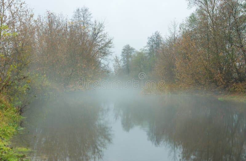 Mist Over Vorskla River in Ukraine Stock Photo - Image of mist, scenery ...