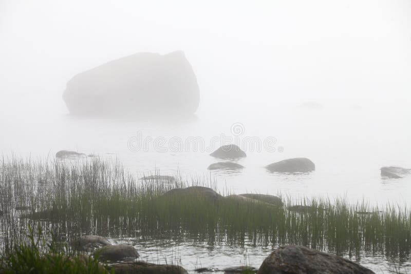 Mist and rocks stock photo. Image of twilight, early - 62808004