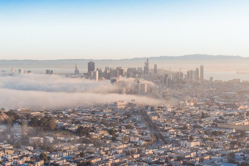 Mist in San francisco stock photo. Image of building - 82740014