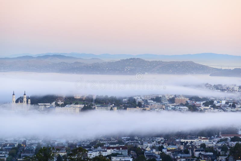 Mist San Francisco Bay stock image. Image of sunshine - 103366913