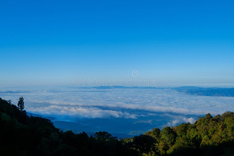 Mist and sky. stock photo. Image of background, thailand - 84239110