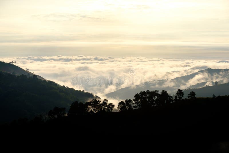 Mist and sky. stock image. Image of clear, foggy, cold - 128435635
