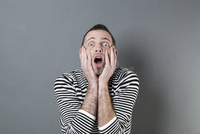 Mistake Concept for Shocked Middle Age Man Stock Photo - Image of ...