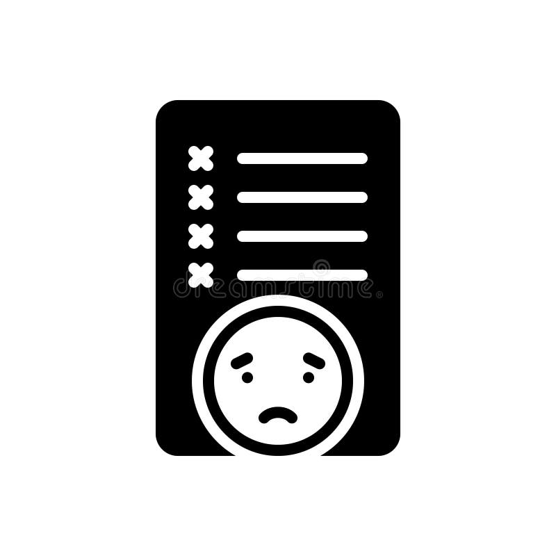 Black Solid Icon for Mistake, Text and Wrong Stock Vector ...