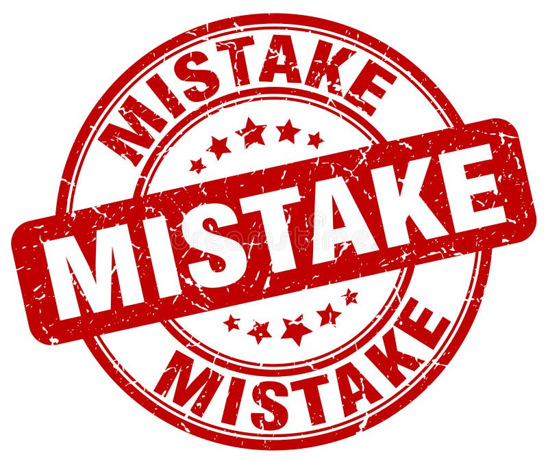 Mistake Red Grunge Round Rubber Stamp Stock Vector - Illustration of ...