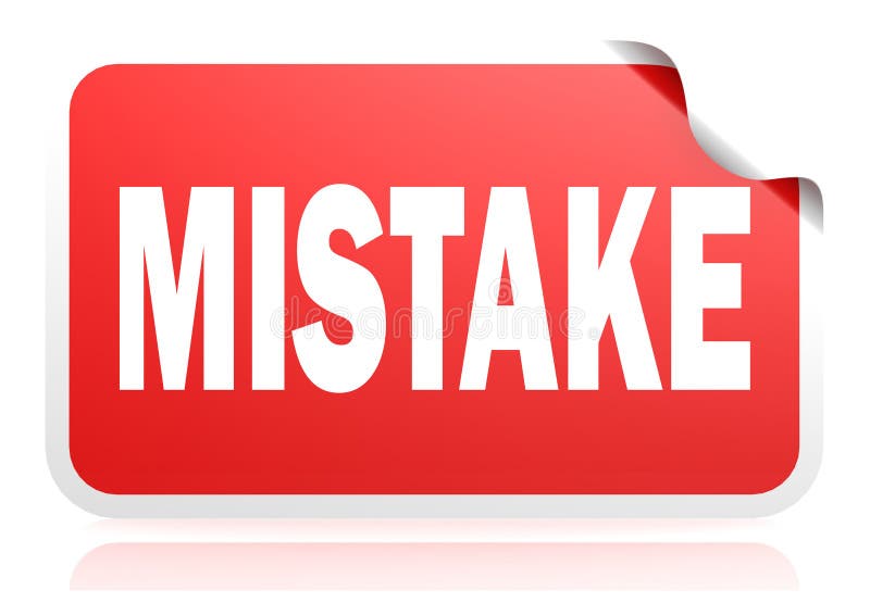 Mistake red square banner stock illustration. Illustration of paper ...
