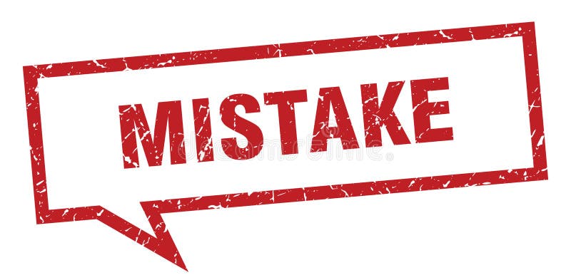 Mistake stock vector. Illustration of mistake, label - 124344876