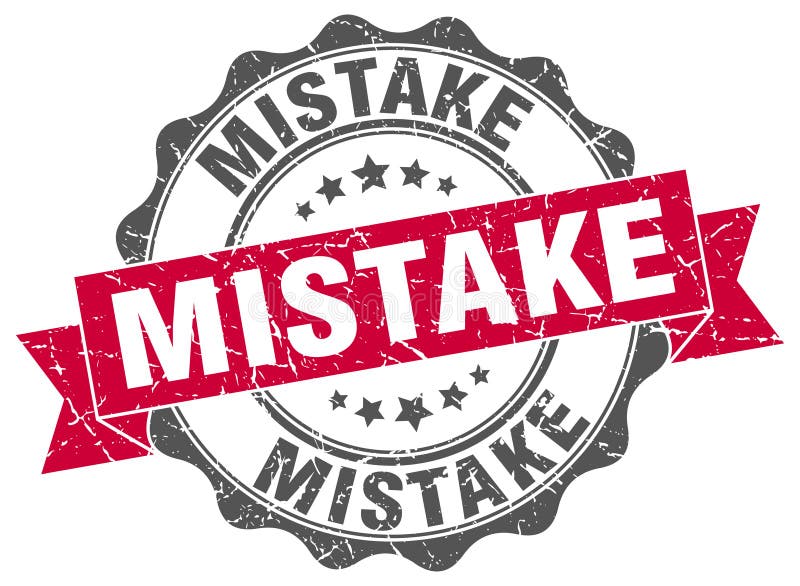 Mistake stamp stock vector. Illustration of white, band - 94845203