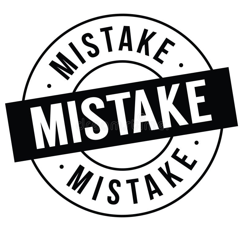 Mistake stamp on white stock vector. Illustration of inaccuracy - 124206121
